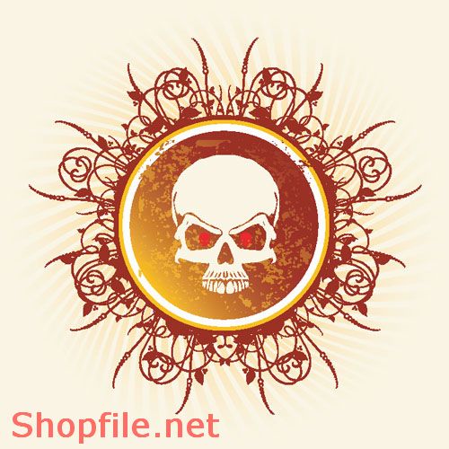 Hình đầu lâu vector đẹp