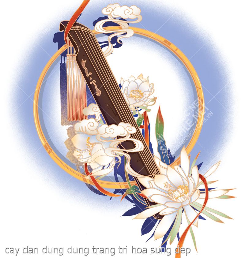 cay dan dung dung trang tri hoa sung dep
