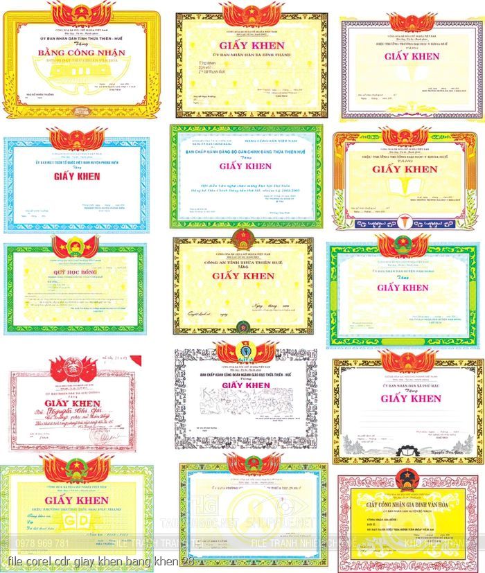 file corel cdr giay khen bang khen 28