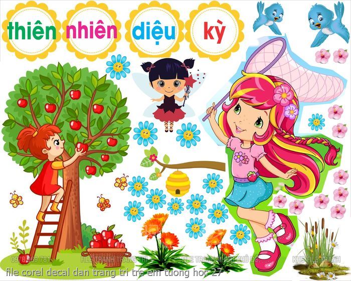 file corel decal dan trang tri tre em tuong hoc 27