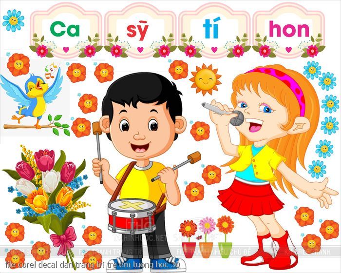 file corel decal dan trang tri tre em tuong hoc 30