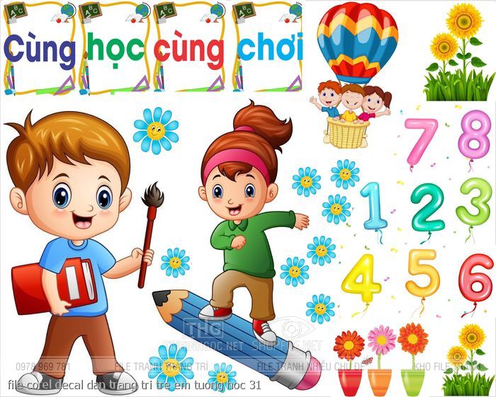 file corel decal dan trang tri tre em tuong hoc 31