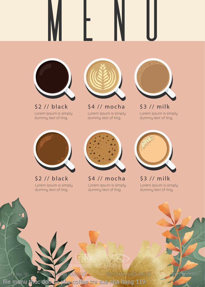 file menu thuc don ca phe coffee tra sua nha hang 119