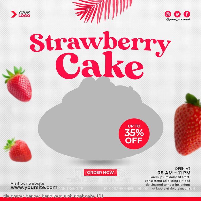 file poster banner banh kem sinh nhat cake 101