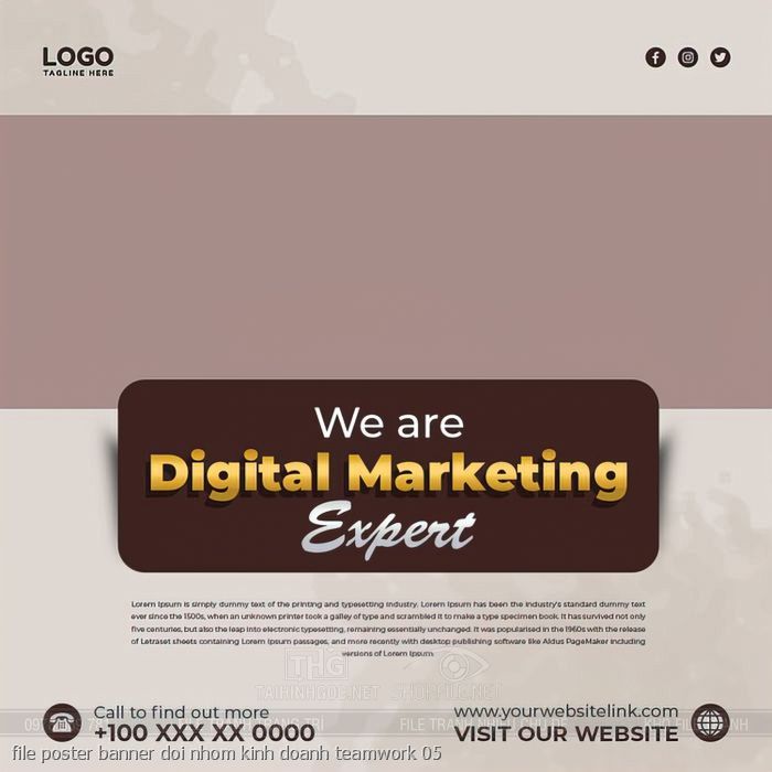 file poster banner doi nhom kinh doanh teamwork 05