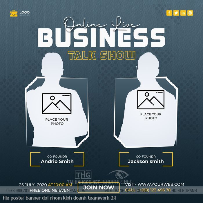 file poster banner doi nhom kinh doanh teamwork 24