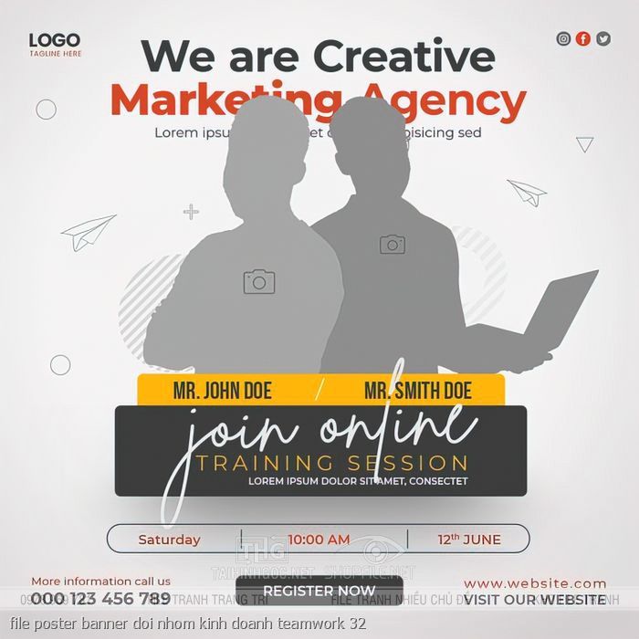 file poster banner doi nhom kinh doanh teamwork 32