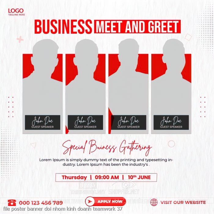 file poster banner doi nhom kinh doanh teamwork 37