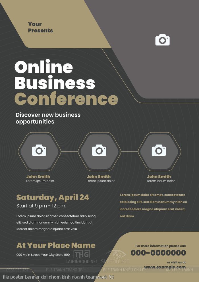 file poster banner doi nhom kinh doanh teamwork 55