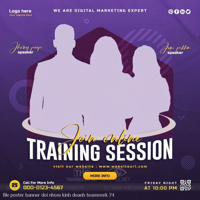 file poster banner doi nhom kinh doanh teamwork 74