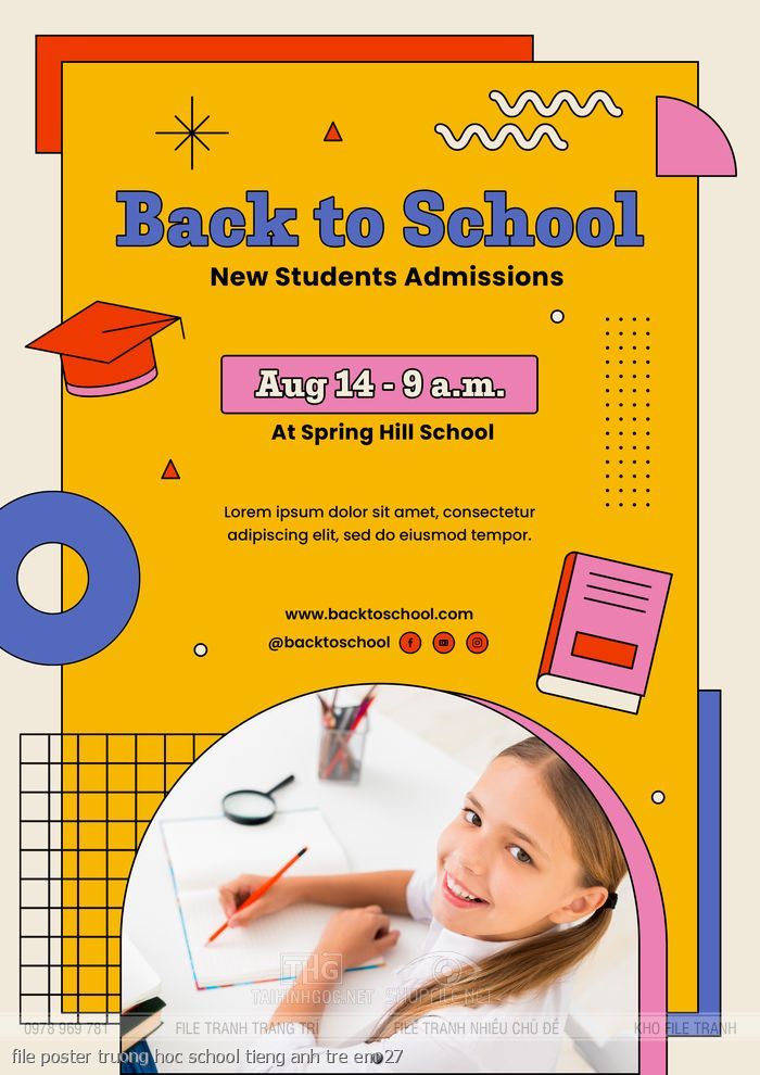 file poster truong hoc school tieng anh tre em 27