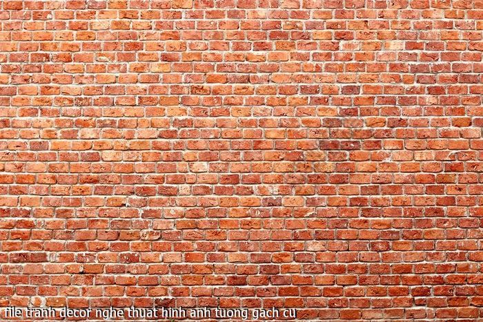 file tranh decor nghe thuat hinh anh tuong gach cu
