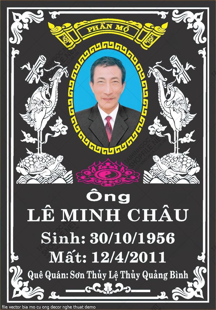 file vector bia mo cu ong decor nghe thuat