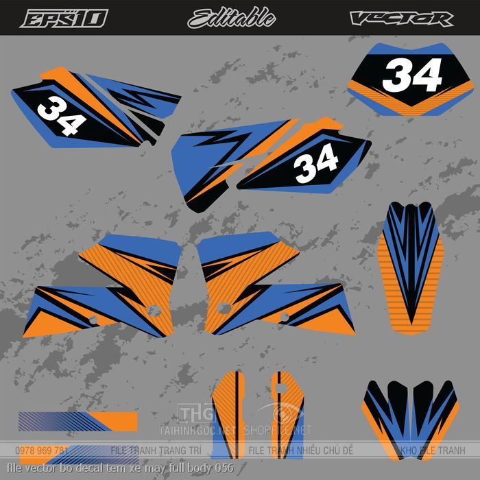 file vector bo decal tem xe may full body 056