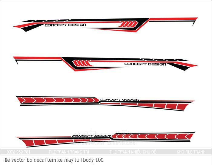 file vector bo decal tem xe may full body 100