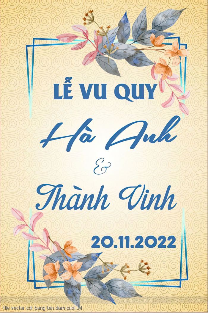 file vector cdr bang ten dam cuoi 14