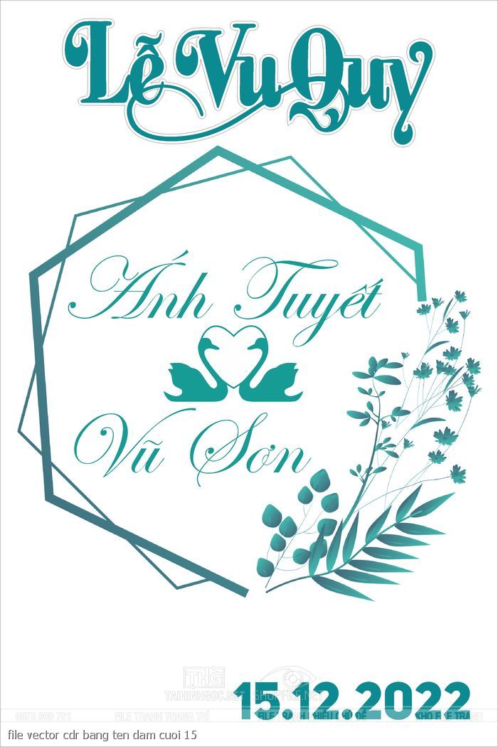 file vector cdr bang ten dam cuoi 15