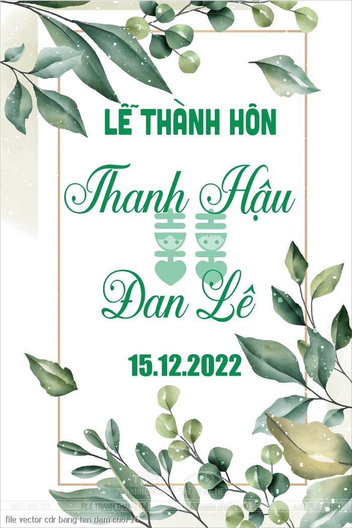 file vector cdr bang ten dam cuoi 16