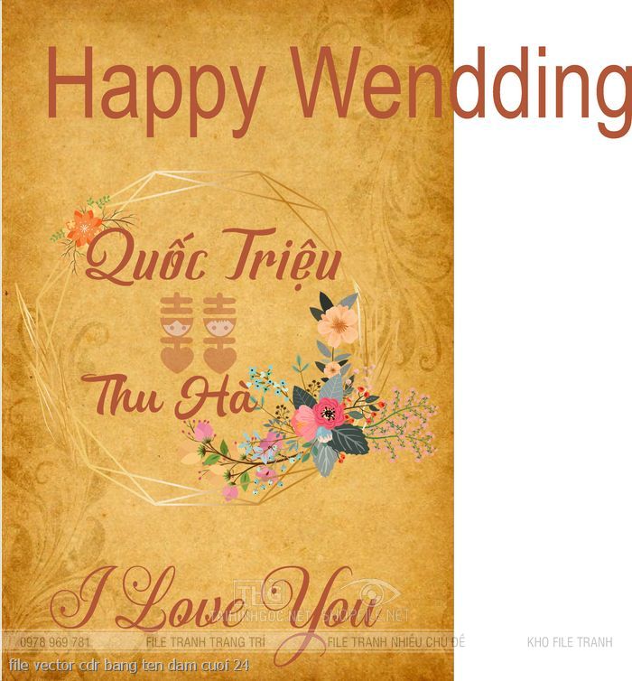 file vector cdr bang ten dam cuoi 24