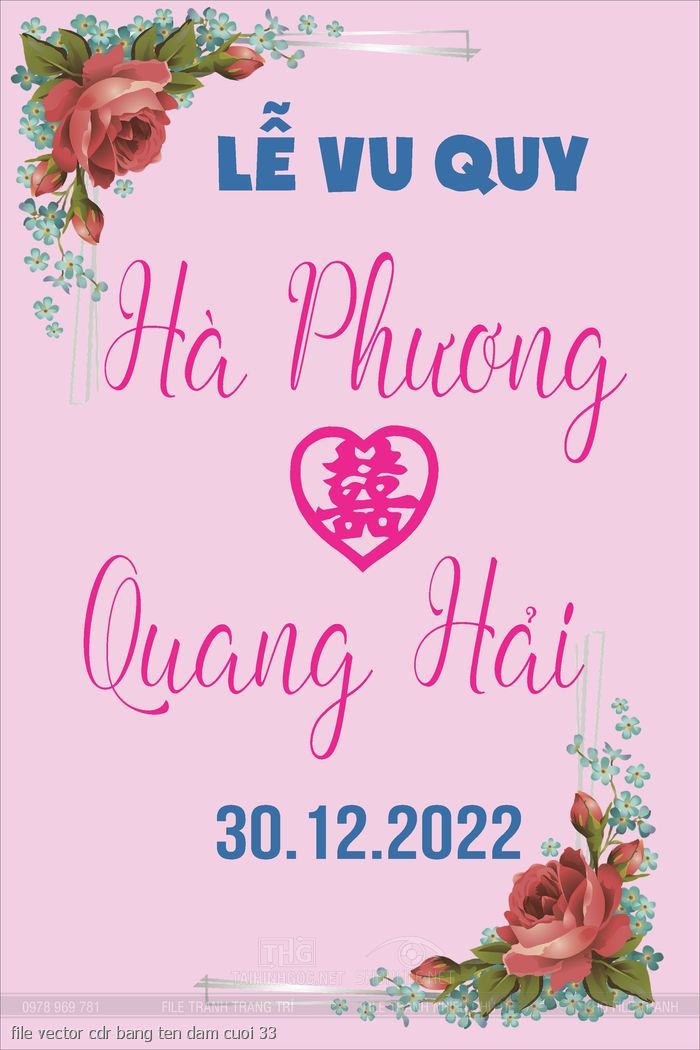 file vector cdr bang ten dam cuoi 33