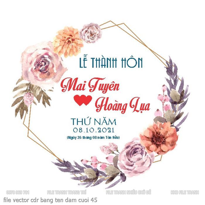 file vector cdr bang ten dam cuoi 45