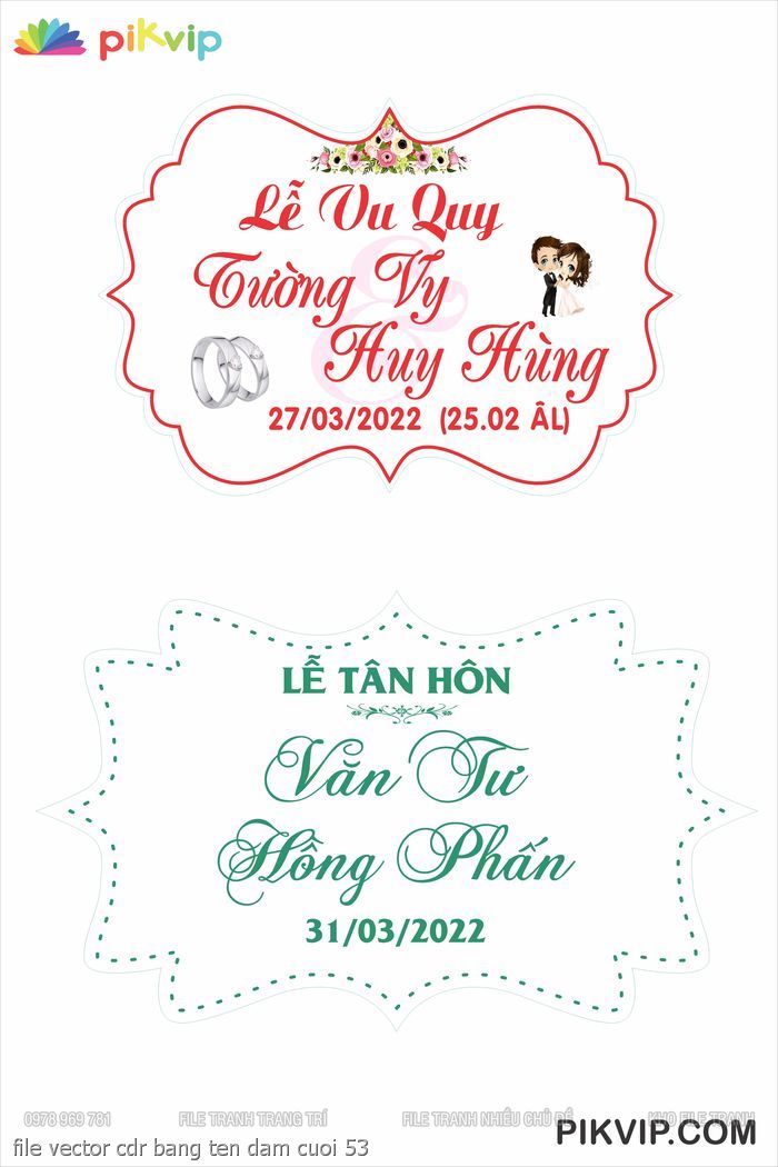 file vector cdr bang ten dam cuoi 53