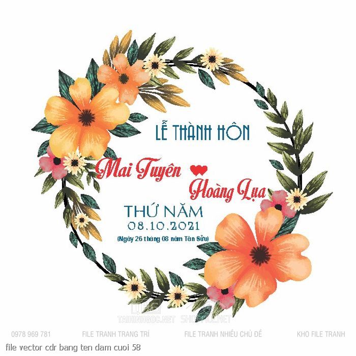 file vector cdr bang ten dam cuoi 58