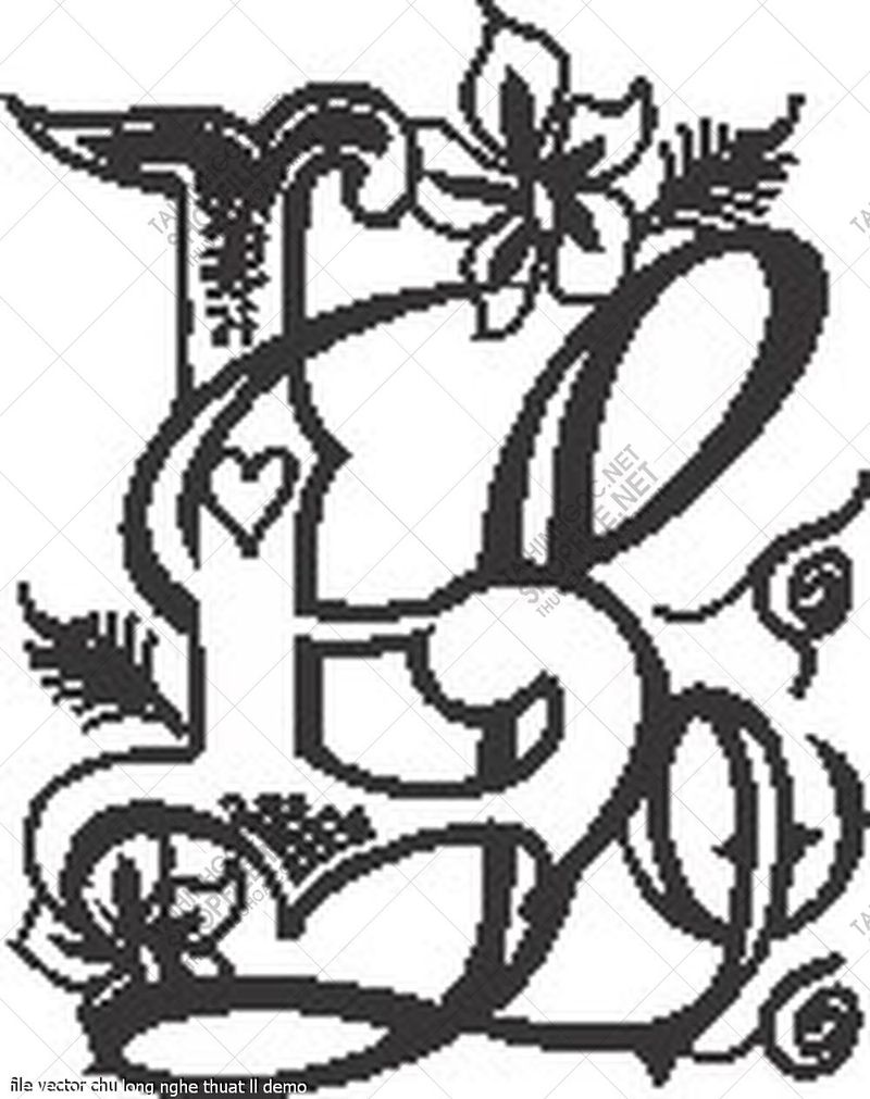 file vector chu long nghe thuat ll