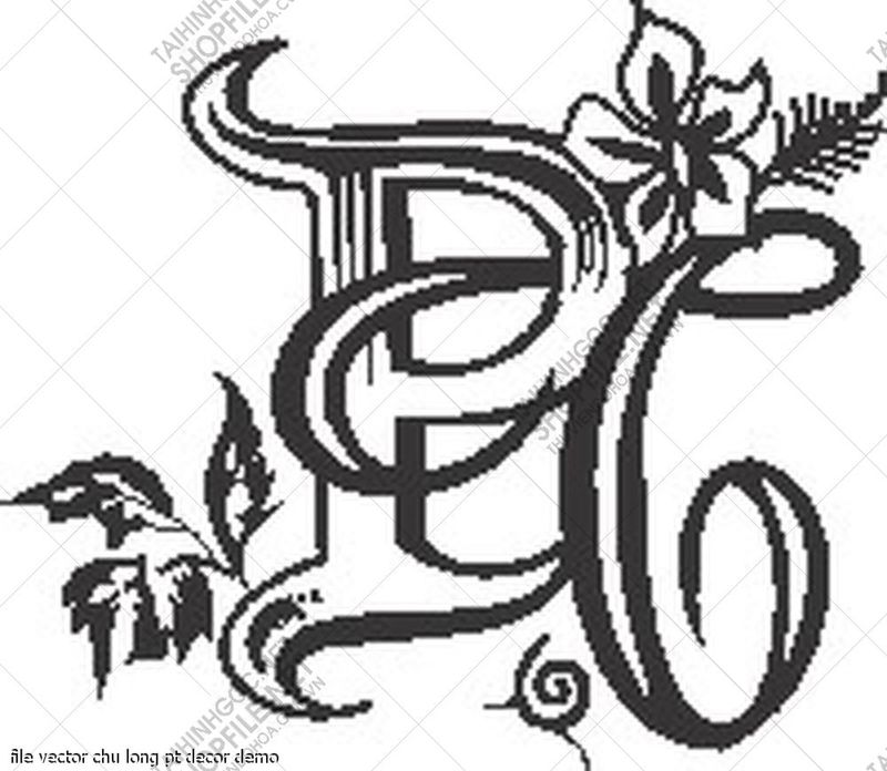file vector chu long pt decor