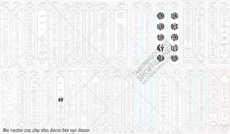 file vector cnc chu nho decor bia mo