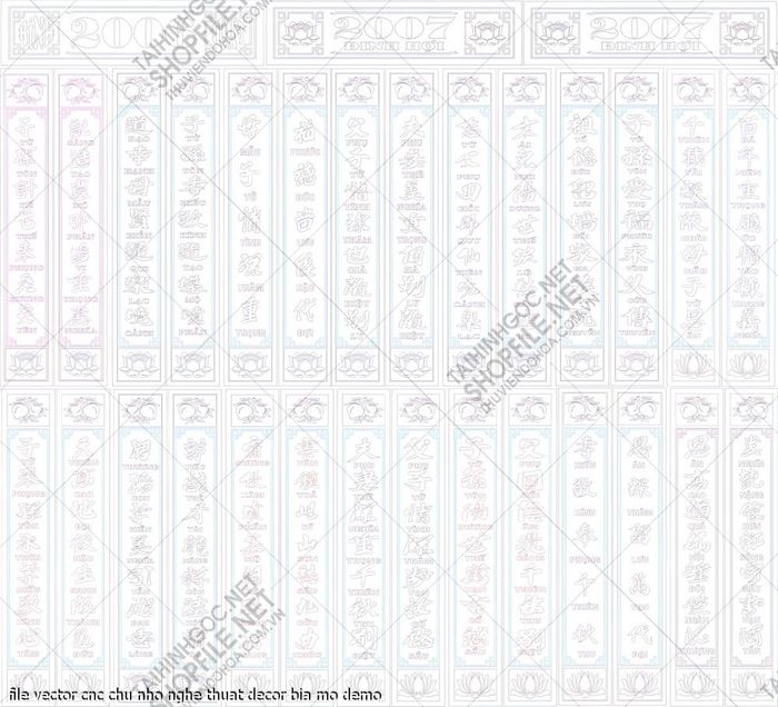 file vector cnc chu nho nghe thuat decor bia mo