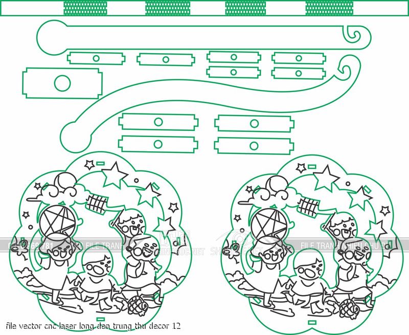 file vector cnc laser long den trung thu decor 12