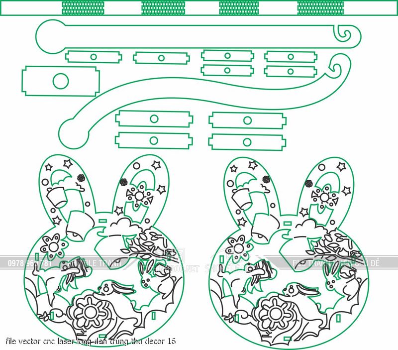 file vector cnc laser long den trung thu decor 16