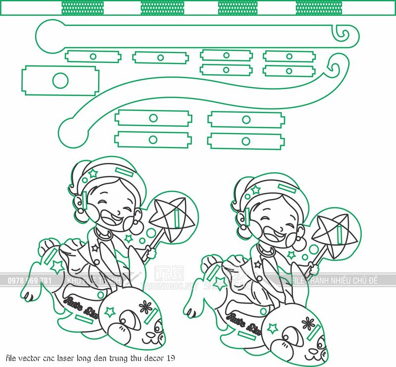 file vector cnc laser long den trung thu decor 19