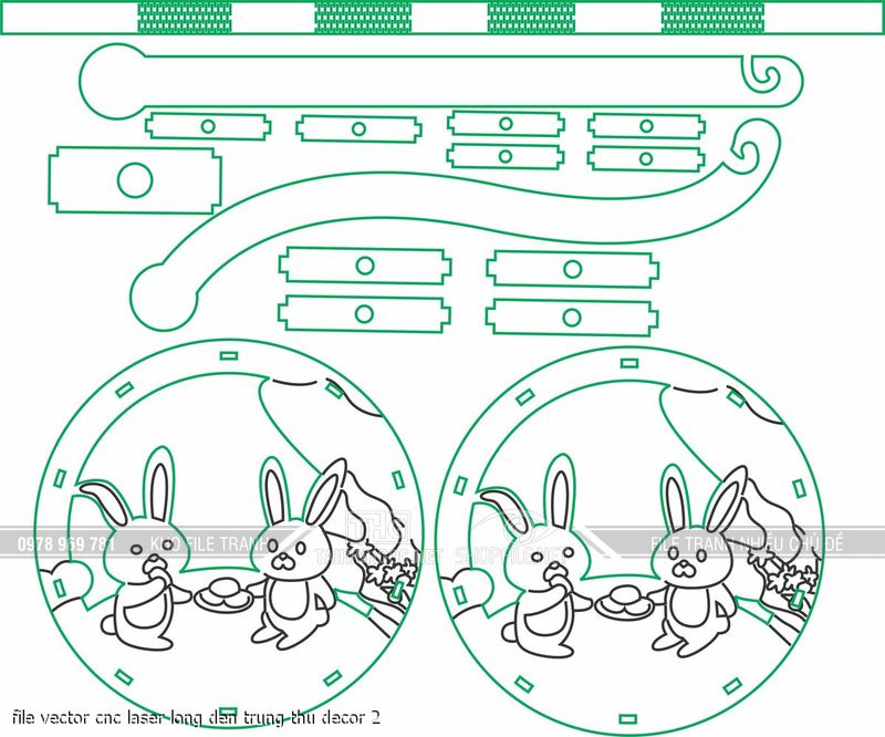 file vector cnc laser long den trung thu decor 2