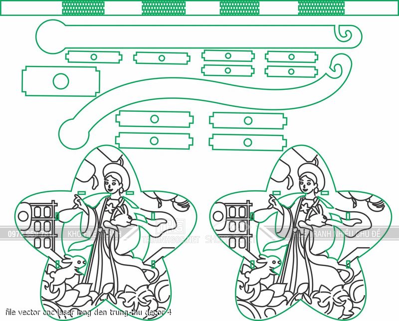 file vector cnc laser long den trung thu decor 4