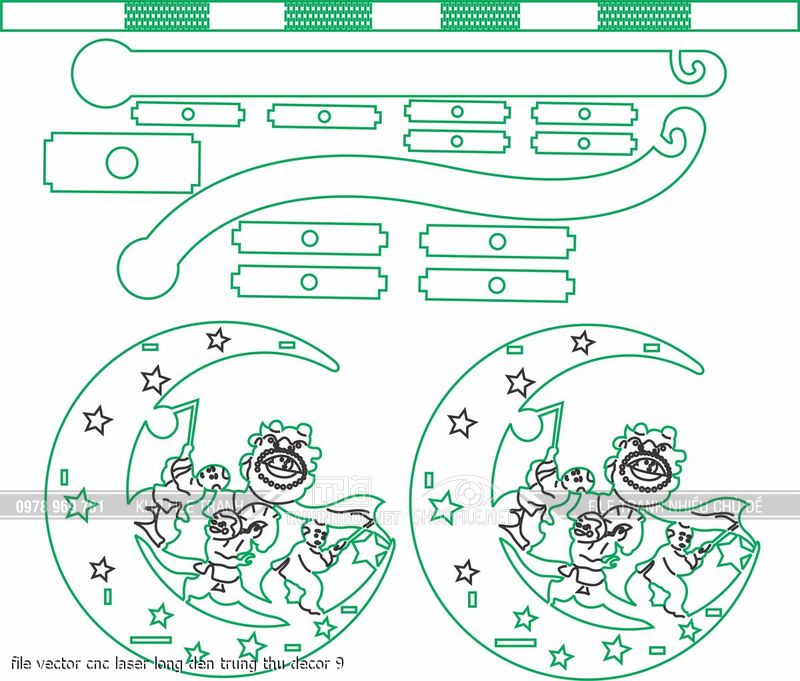 file vector cnc laser long den trung thu decor 9
