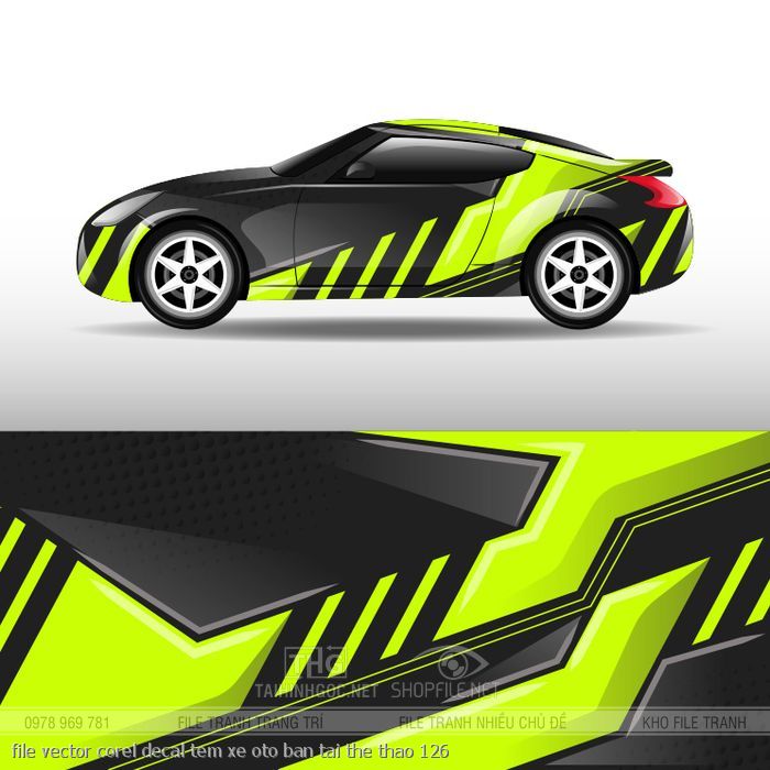 file vector corel decal tem xe oto ban tai the thao 126