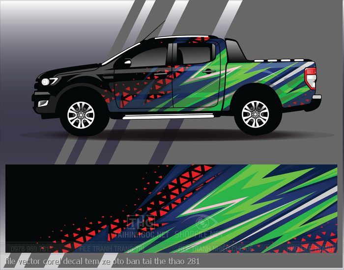file vector corel decal tem xe oto ban tai the thao 281