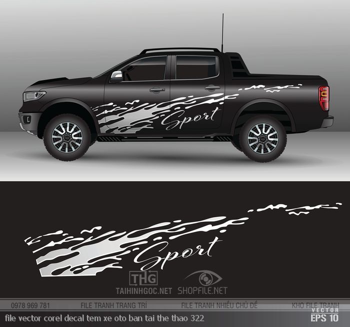 file vector corel decal tem xe oto ban tai the thao 322