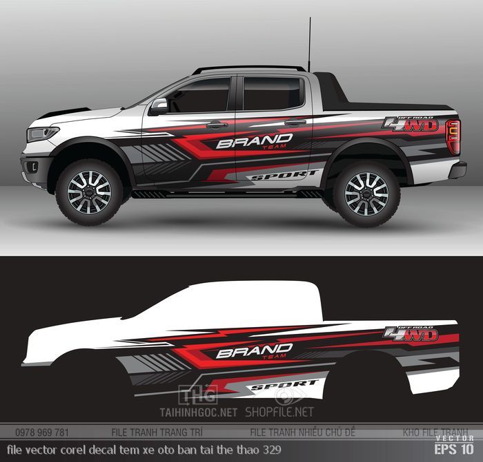 file vector corel decal tem xe oto ban tai the thao 329