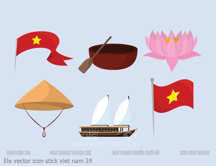 file vector icon stick viet nam 24