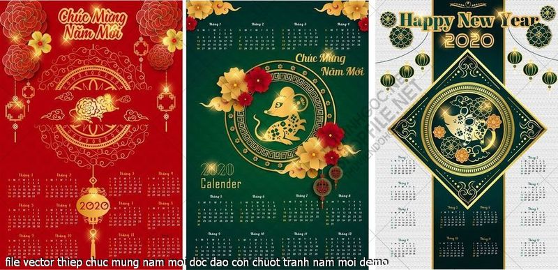 file vector thiep chuc mung nam moi doc dao con chuot tranh nam moi