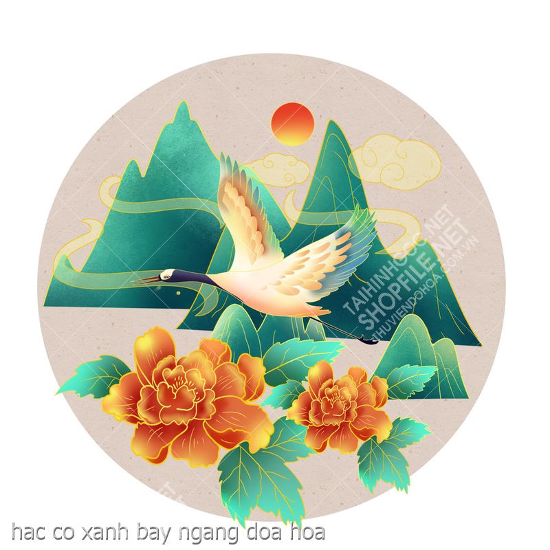 hac co xanh bay ngang doa hoa