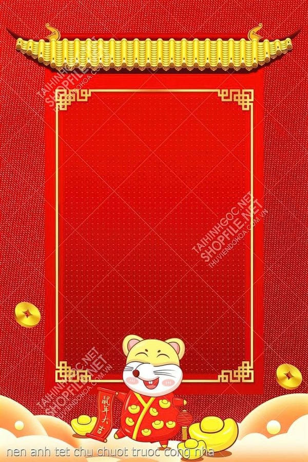 nen anh tet chu chuot truoc cong nha